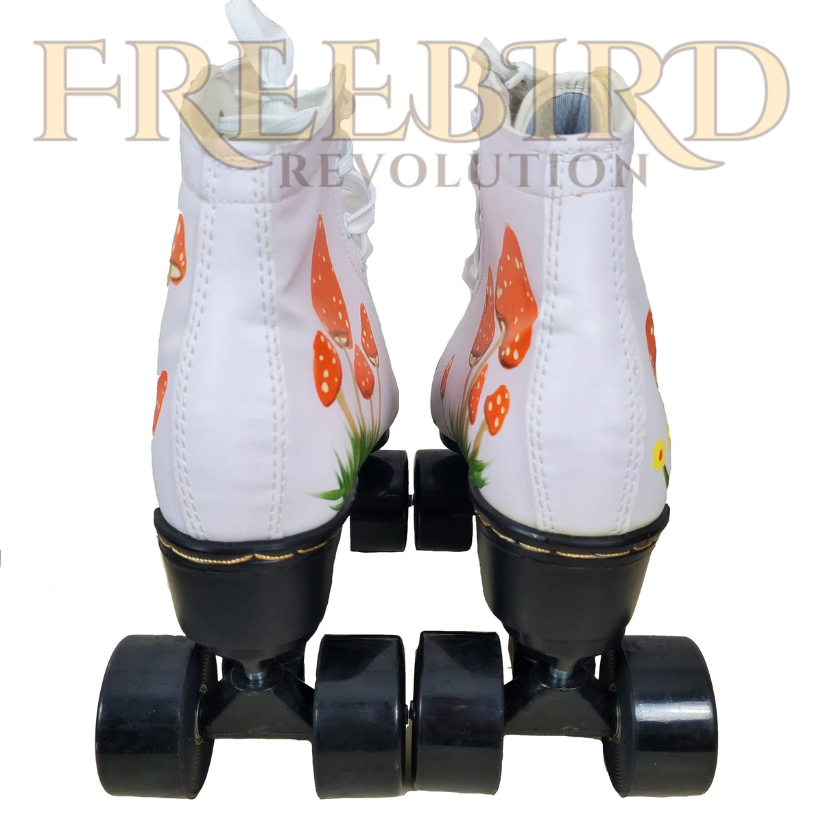 Mushroom Retro Funky Fashion Indoor Quad Roller Skates for Roller Rink ...